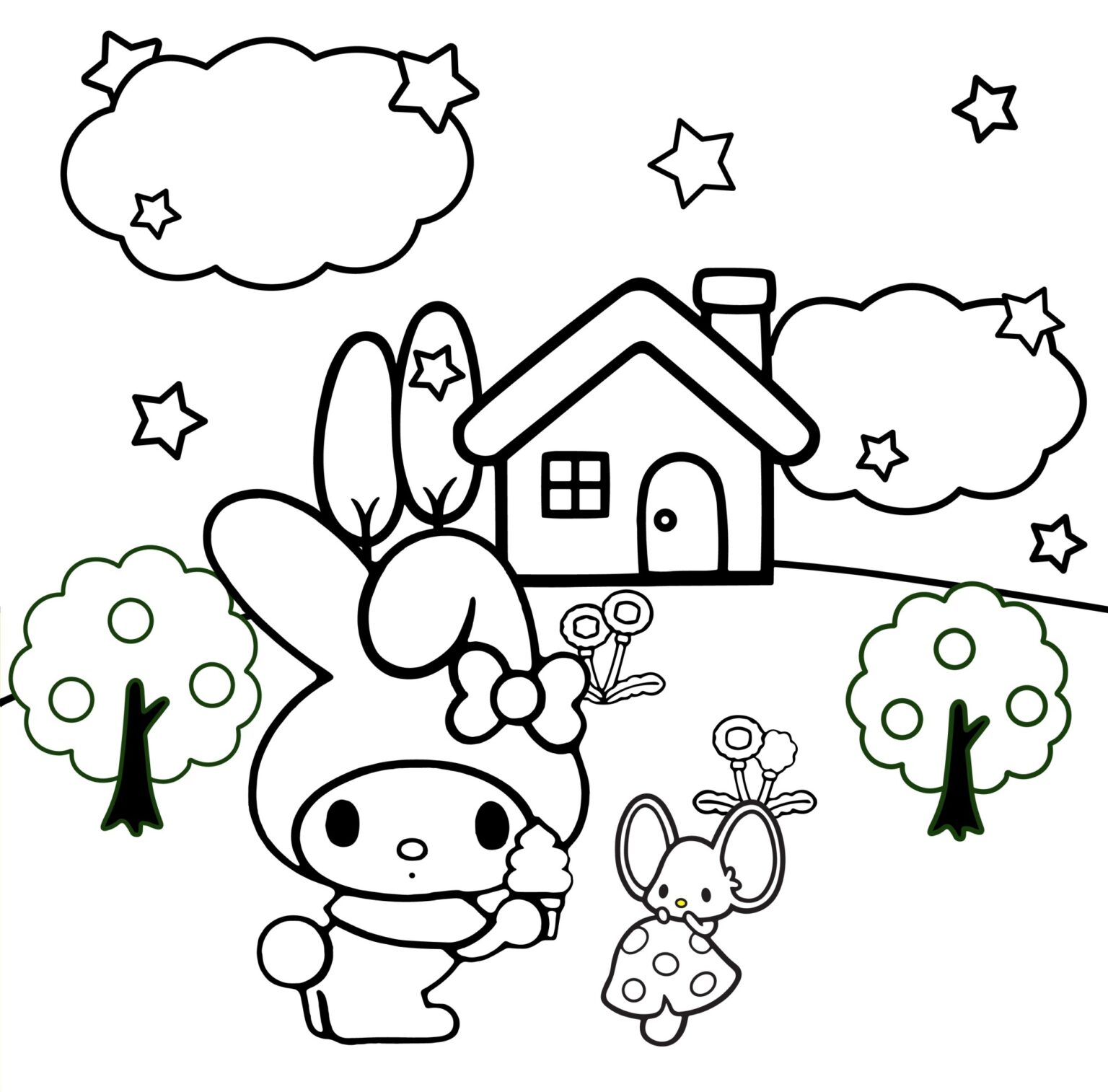 My Melody Coloring Page – Fun Free Coloring Pages My Melody Coloring Page – Fun Free Coloring Pages