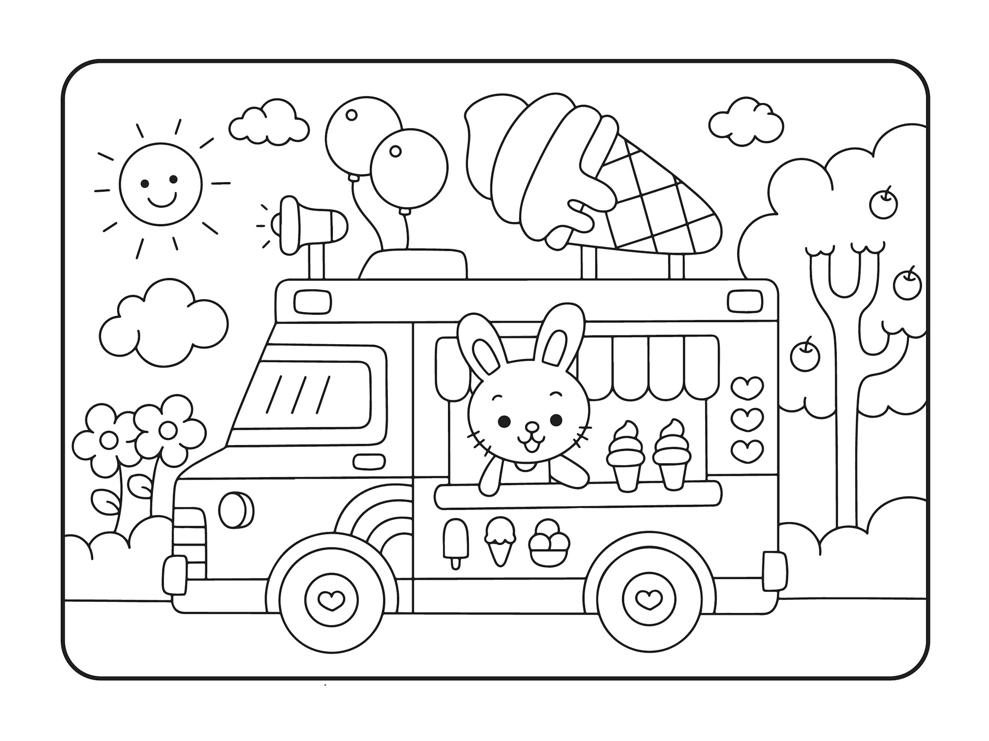 Ice Cream Coloring Pages - Fun Free Coloring Pages