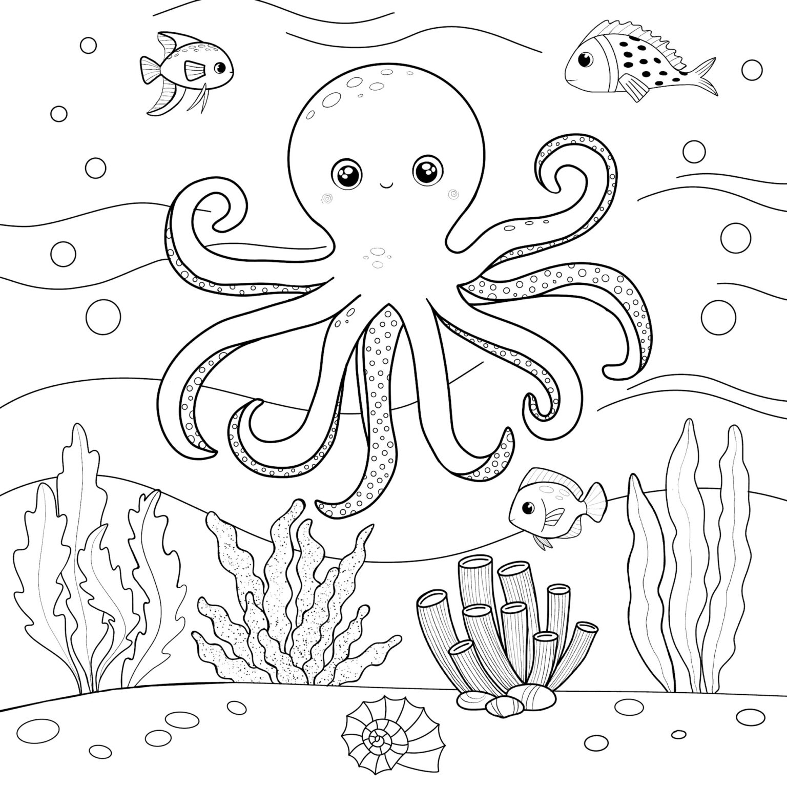 Under the Sea Coloring Pages - Fun Free Coloring Pages